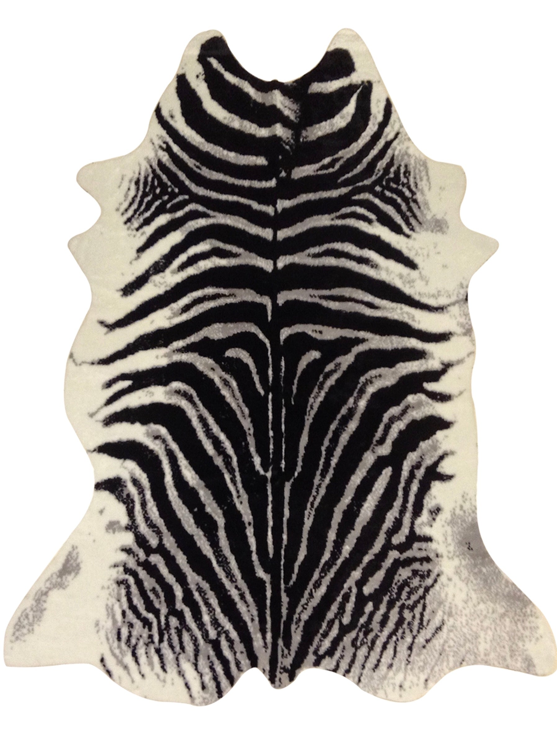 Modern Rustic Faux Fur Art Hide Zebra by Rug Factory Plus
